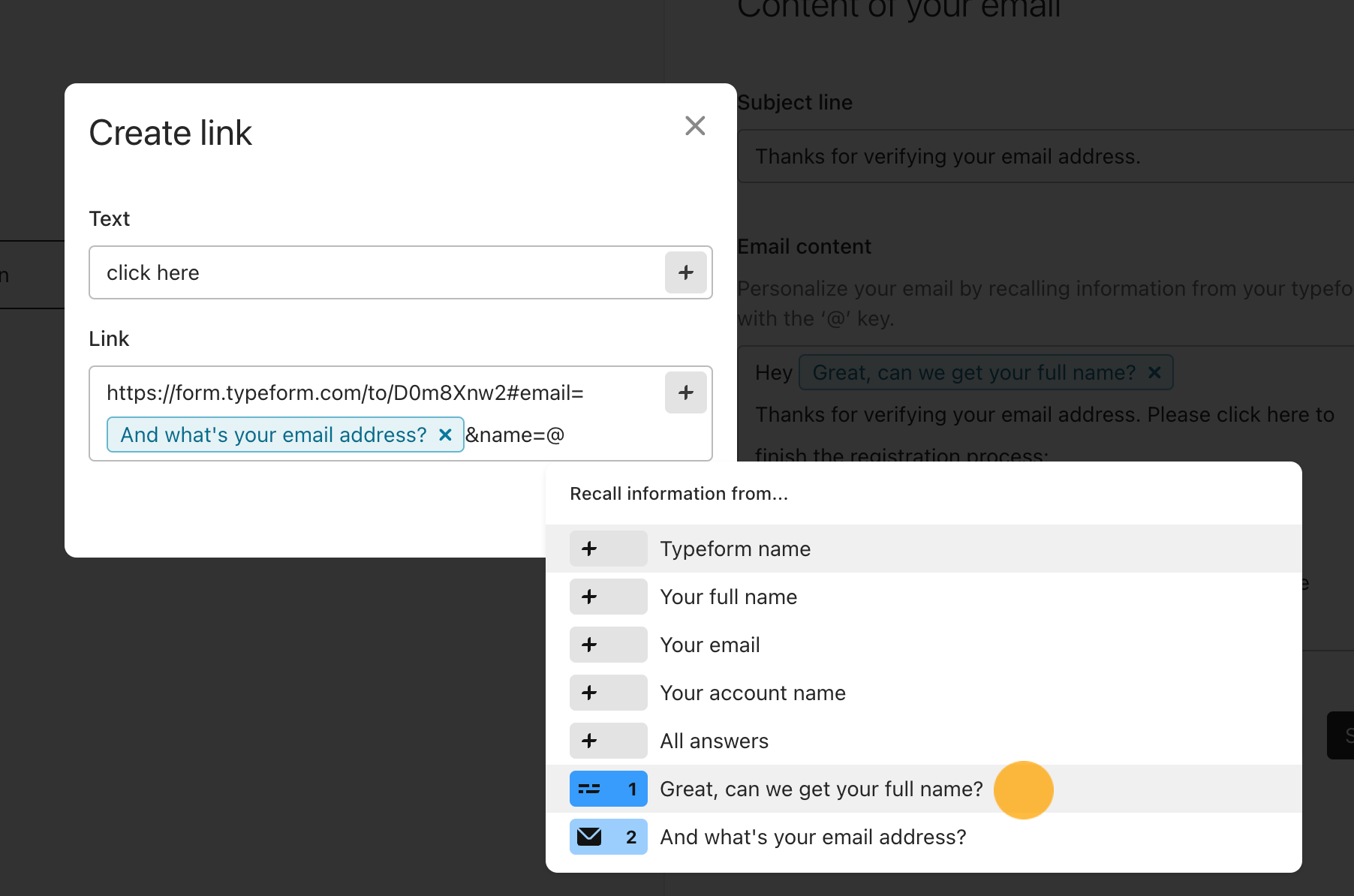 Validate a respondent’s email address (workaround) - Help Center | Typeform