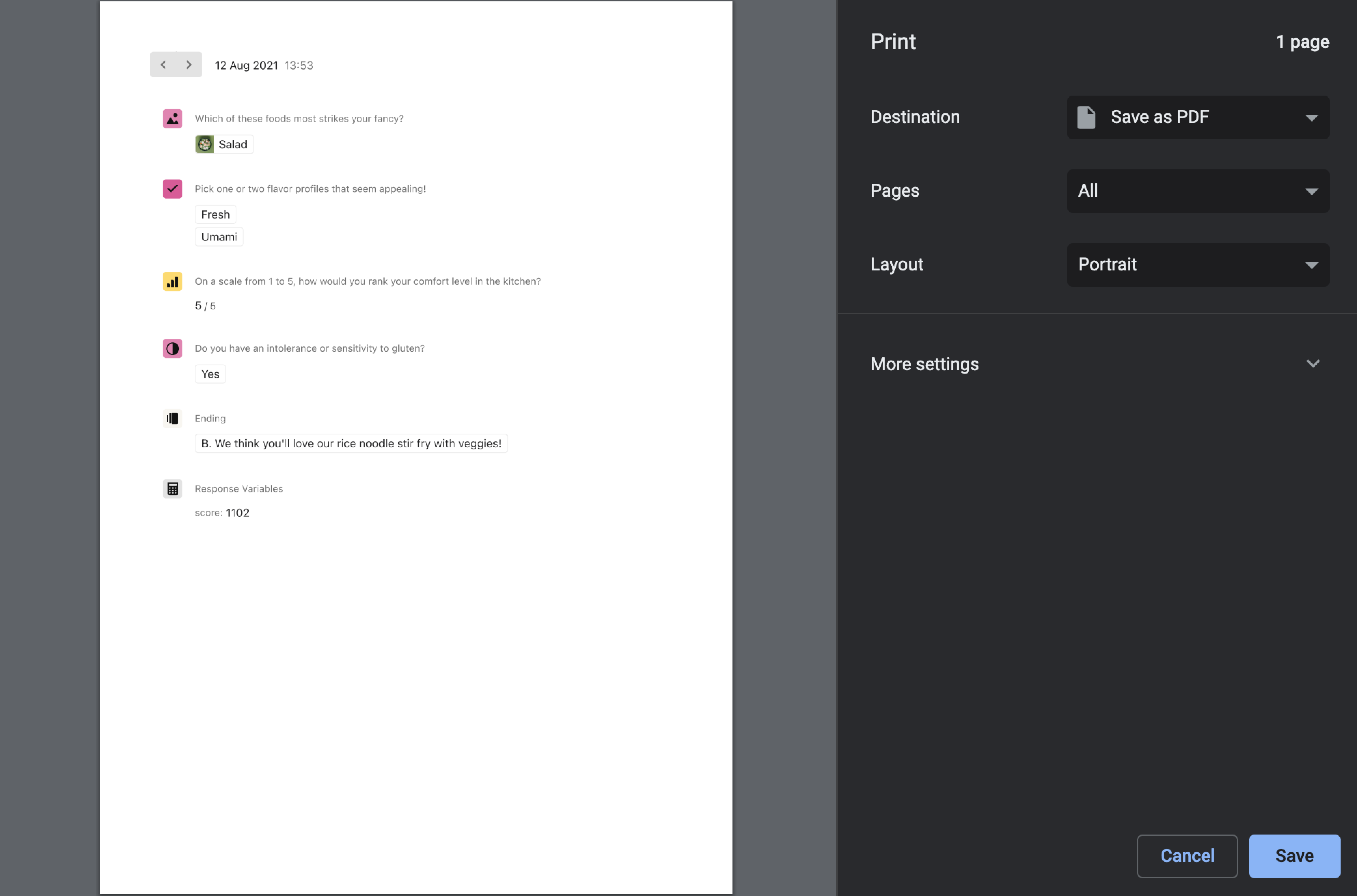 Print Your Typeform Responses Help Center Typeform